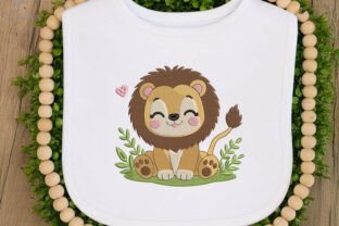 Cute Baby Lion Embroidery Design · Creative Fabrica