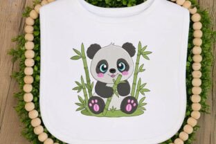 Cute Baby Panda Embroidery Design · Creative Fabrica