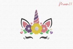 Cute Floral Unicorn Face Fantasy Charm · Creative Fabrica