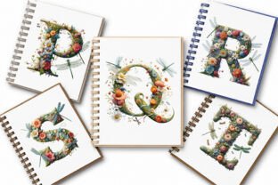 Dragonfly Flower Alphabet PNG Graphic by Creative Print · Creative Fabrica