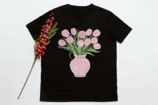 Flower Vase Embroidery · Creative Fabrica
