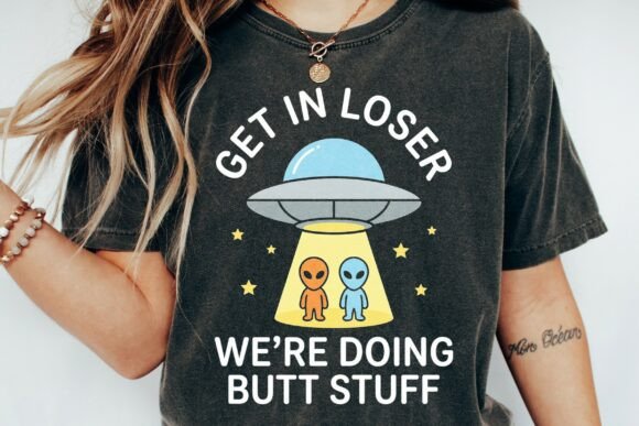 Funny Alien Abduction Butt Stuff Graphic by gregoraciiart · Creative ...