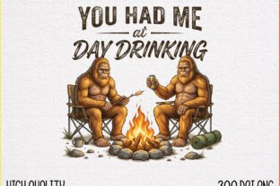 Funny Bigfoot Camping PNG Graphic by ns_yeasmin · Creative Fabrica