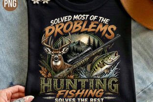 Hunting Fishing Deer Bass PNG Shirt Graphic by MAMA MOO · Creative Fabrica