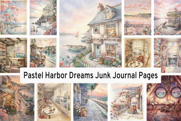 Whispering Ocean Breeze Junk Journal Kit Graphic by design studio3 ...
