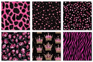Pink and Black Glam Digital Paper Graphic by Dream Creation · Creative ...