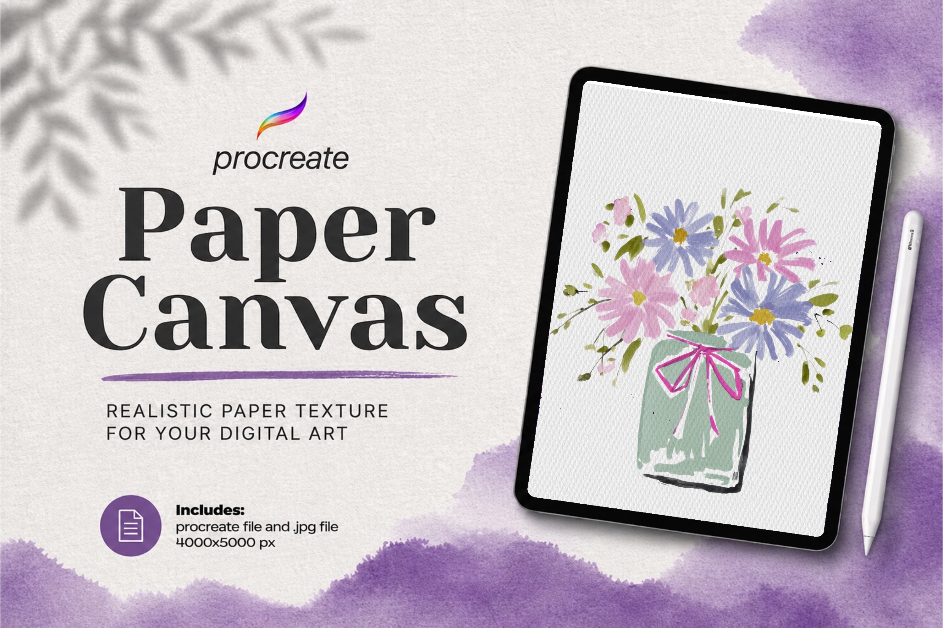 Procreate Paper Canvas Texture Graphic by Wicked Creative · Creative ...