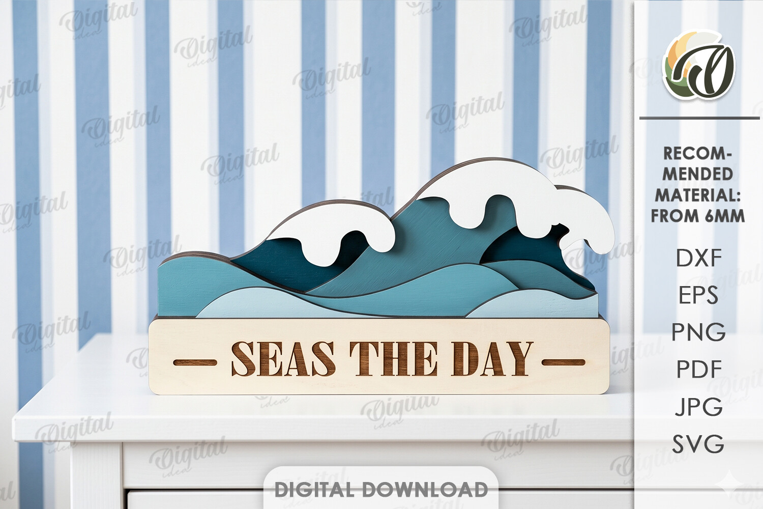 Sea Decor Laser Cut · Creative Fabrica