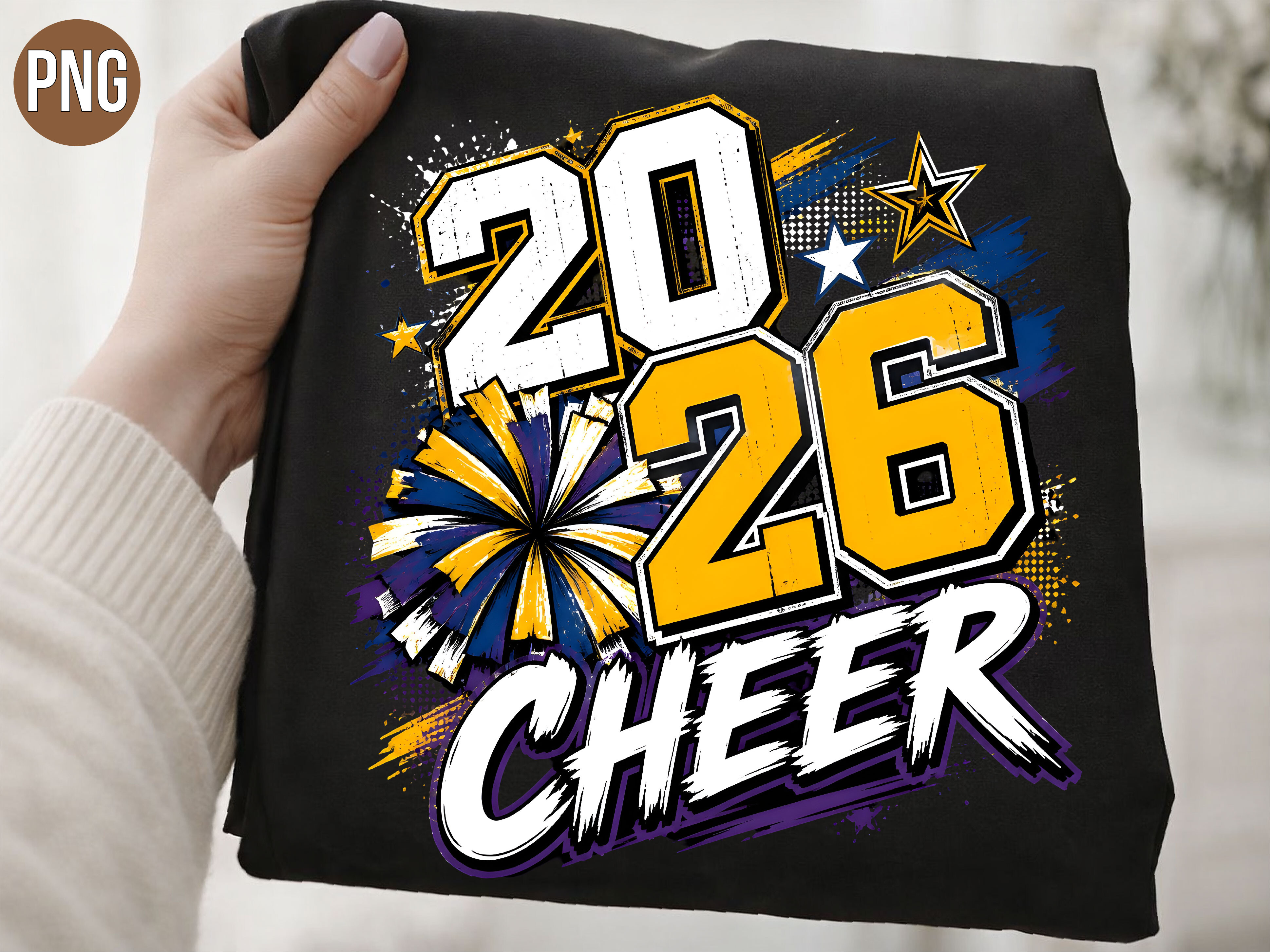 Senior Cheerleader 2026 PNG T-Shirt Graphic by MAMA MOO · Creative Fabrica