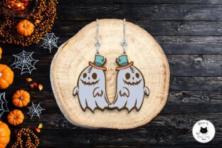 Spooky Ghosts | Halloween Earrings SVG · Creative Fabrica