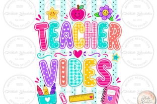 Striped Teacher Vibes PNG Neon School Graphic by Artistic Revolution ...