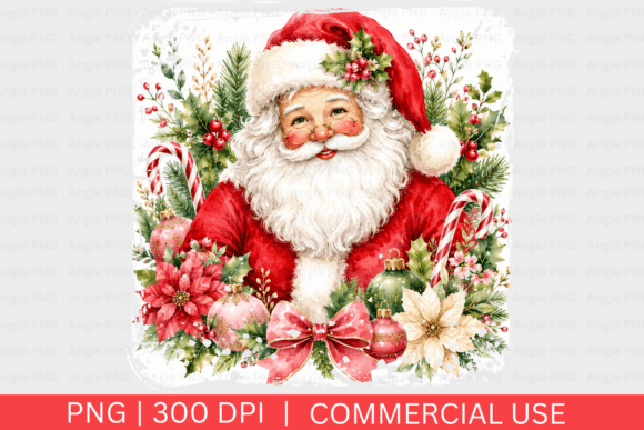 Watercolor Christmas Santa PNG Graphic by angela39503 · Creative Fabrica