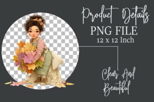 Whimsical Fall Autumn Girls Clipart Graphic by Rose Art · Creative Fabrica