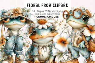 Whimsical Floral Frog Clipart Graphic by Print Magic · Creative Fabrica