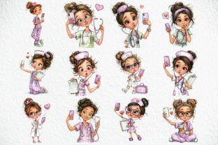 Whimsical Selfie Nurse Clipart PNG Graphic by Craft Art · Creative Fabrica