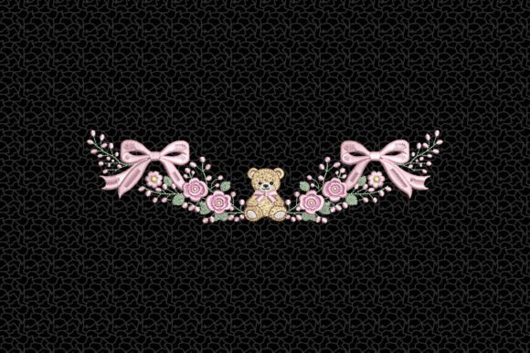 Wreaths and Teddy Bears Embroidery · Creative Fabrica