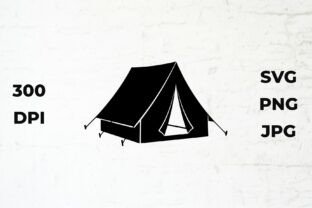 Tent Silhouette on White Background Graphic by theresumepark · Creative ...