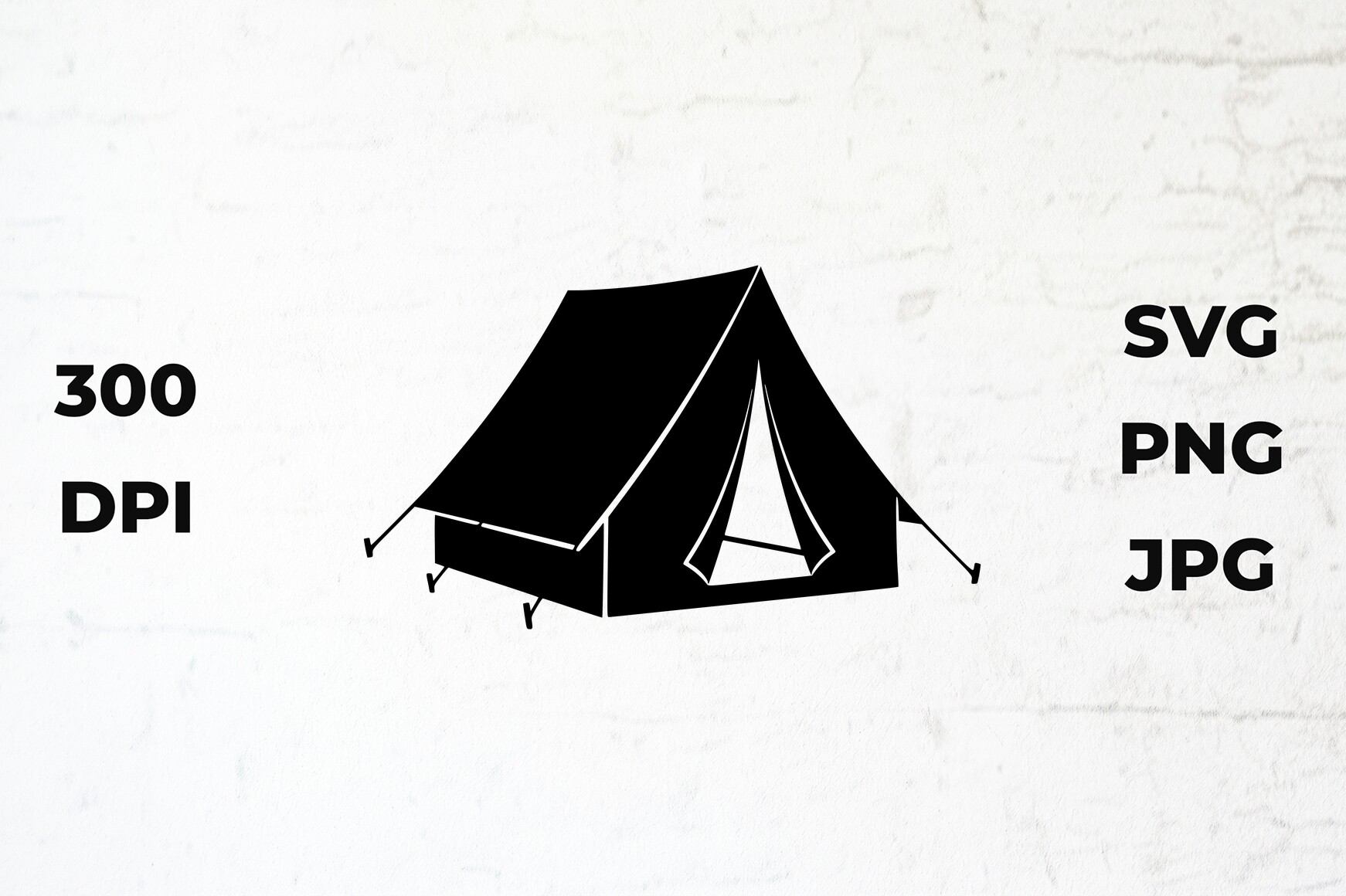 Tent Silhouette on White Background Graphic by theresumepark · Creative ...