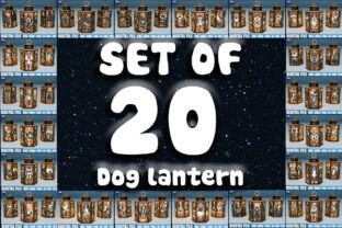 20 Dog Lanterns SVG Bundle · Creative Fabrica