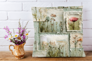 Botanical Junk Journal Digital Paper Kit Graphic by Creative River ...
