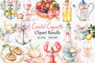 Coastal Coquette Clipart Bundle Graphic by Creative Design · Creative ...