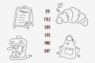 Coffee Lover Doodles Cafe Menu Clipart Graphic by MeawwaDigitalArts ...