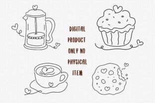 Coffee Lover Doodles Cafe Menu Clipart Graphic by MeawwaDigitalArts ...