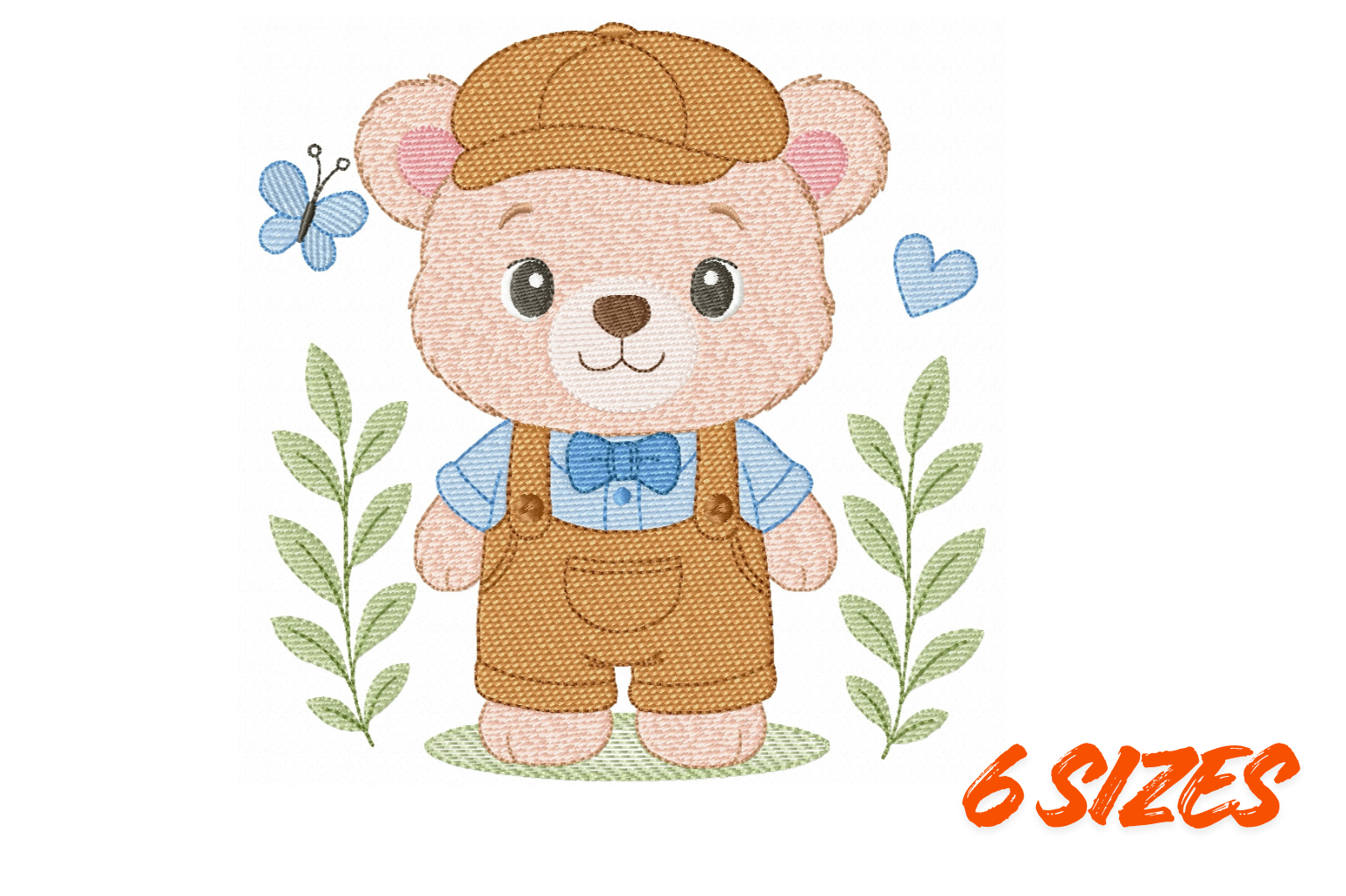 Cute Teddy Bear Embroidery Design · Creative Fabrica