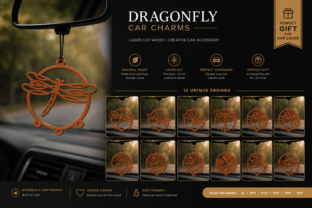 Dragonfly Car Charms Laser Cut BUNDLES · Creative Fabrica