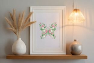 Elegant Spring Floral Butterfly · Creative Fabrica