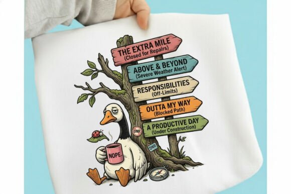 Funny Sarcastic Lazy Tired Goose Png Graphic by ArtStory · Creative Fabrica