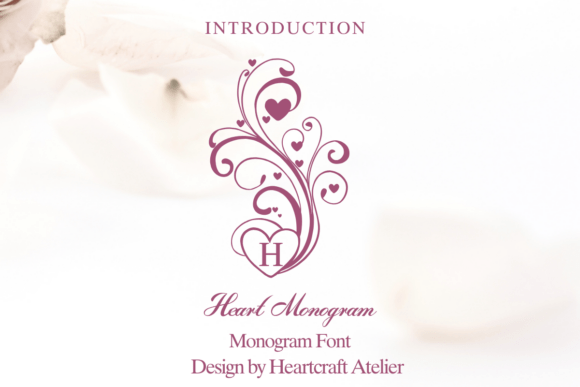Heart Monogram Font by Heartcraft Atelier · Creative Fabrica