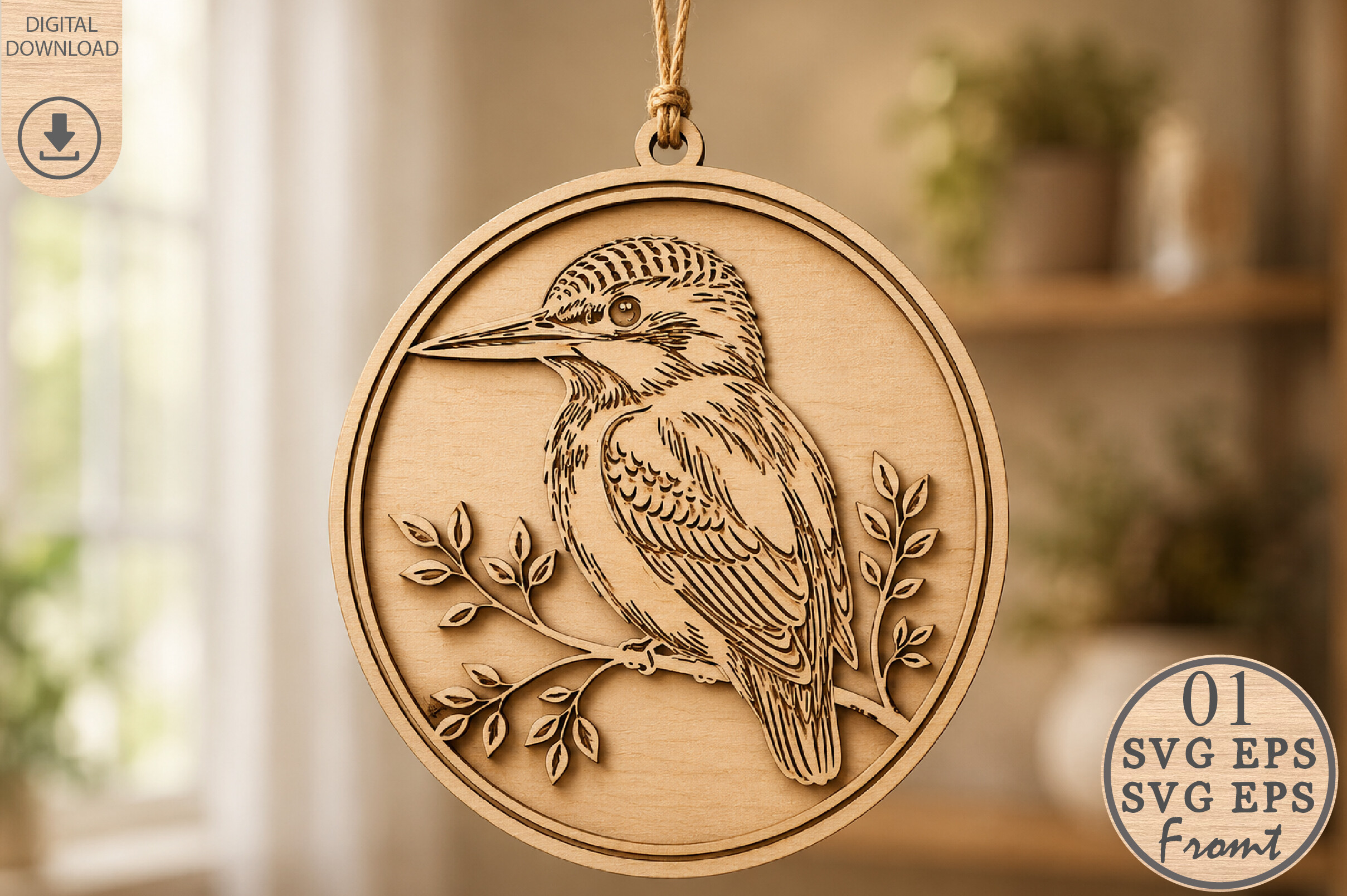 Kingfisher Laser Cut File SVG · Creative Fabrica