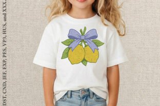 Lemon Bow Embroidery Design · Creative Fabrica