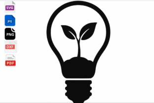 Light Bulb Plant Seedling SVG Eco Idea Graphic by mhrana730 · Creative ...