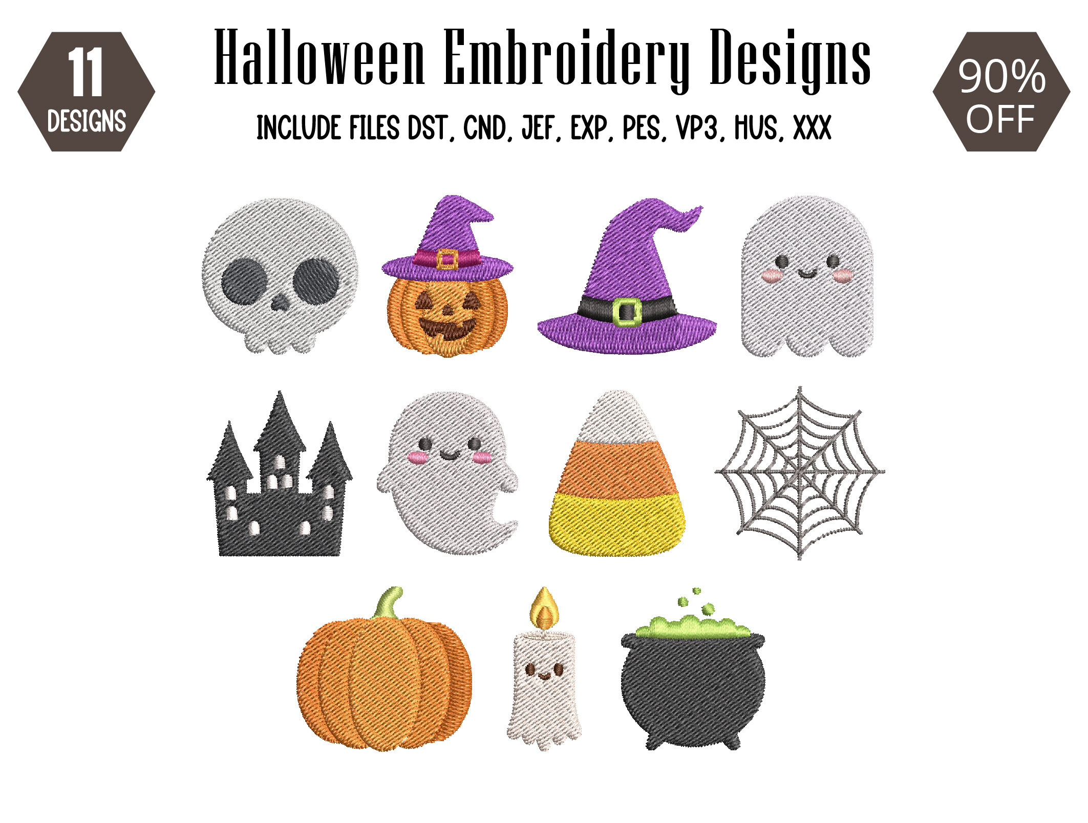 Mini Halloween Embroidery Designs · Creative Fabrica