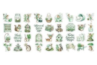 Mint Fairy Greenhouse Stickers Graphic by mbaknike · Creative Fabrica