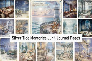 Silver Tide Memories Junk Journal Pages Graphic by design studio3 ...