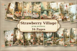 Vintage Mushroom Tea Party Digital Paper Graphic by Attractions Artist ...