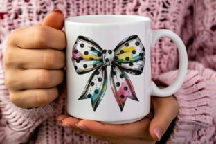 Watercolor Polka Dot Bow Sublimation PNG Graphic by TanyaPrintDesign ...