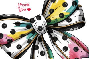 Watercolor Polka Dot Bow Sublimation PNG Graphic by TanyaPrintDesign ...