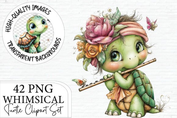 Whimsical Turtle Clipart Bundle Graphic by Artoya · Creative Fabrica