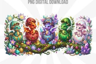 Baby Dragon Hatchlings Clipart PNG Graphic by ArtbyCrystalJennings ...