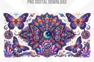 Celestial Butterfly Mandala PNG Graphic by ArtbyCrystalJennings ...