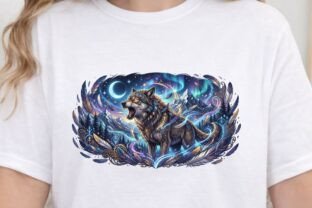 Celestial Wolf Night Wildlife PNG Graphic by ArtbyCrystalJennings ...