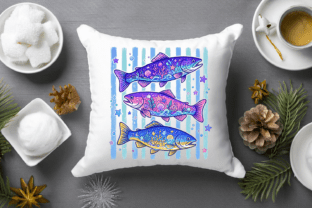Colorful Fish Ocean Stripe PNG Clipart Graphic by Pixelora Studio ...