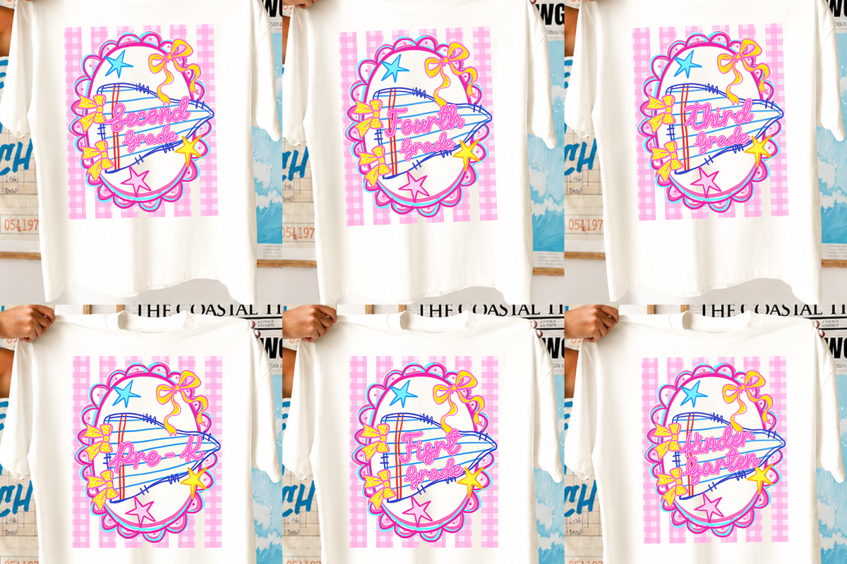 Coquette Stripes Preppy Grade PNG Bundle Graphic by Hello December ...