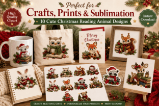 Cute Holiday Animal PNG Cozy Crochet Graphic by chompooraksa · Creative ...