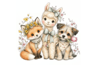 Cute Woodland Animal Friends Clipart Graphic by dogstar4535 · Creative ...