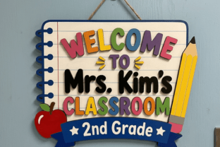 Personalized Notebook Classroom Sign · Creative Fabrica